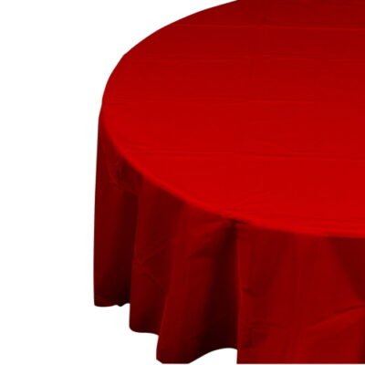Red Round Tablecover - Mins Party Hire I Your One Stop Party Shop